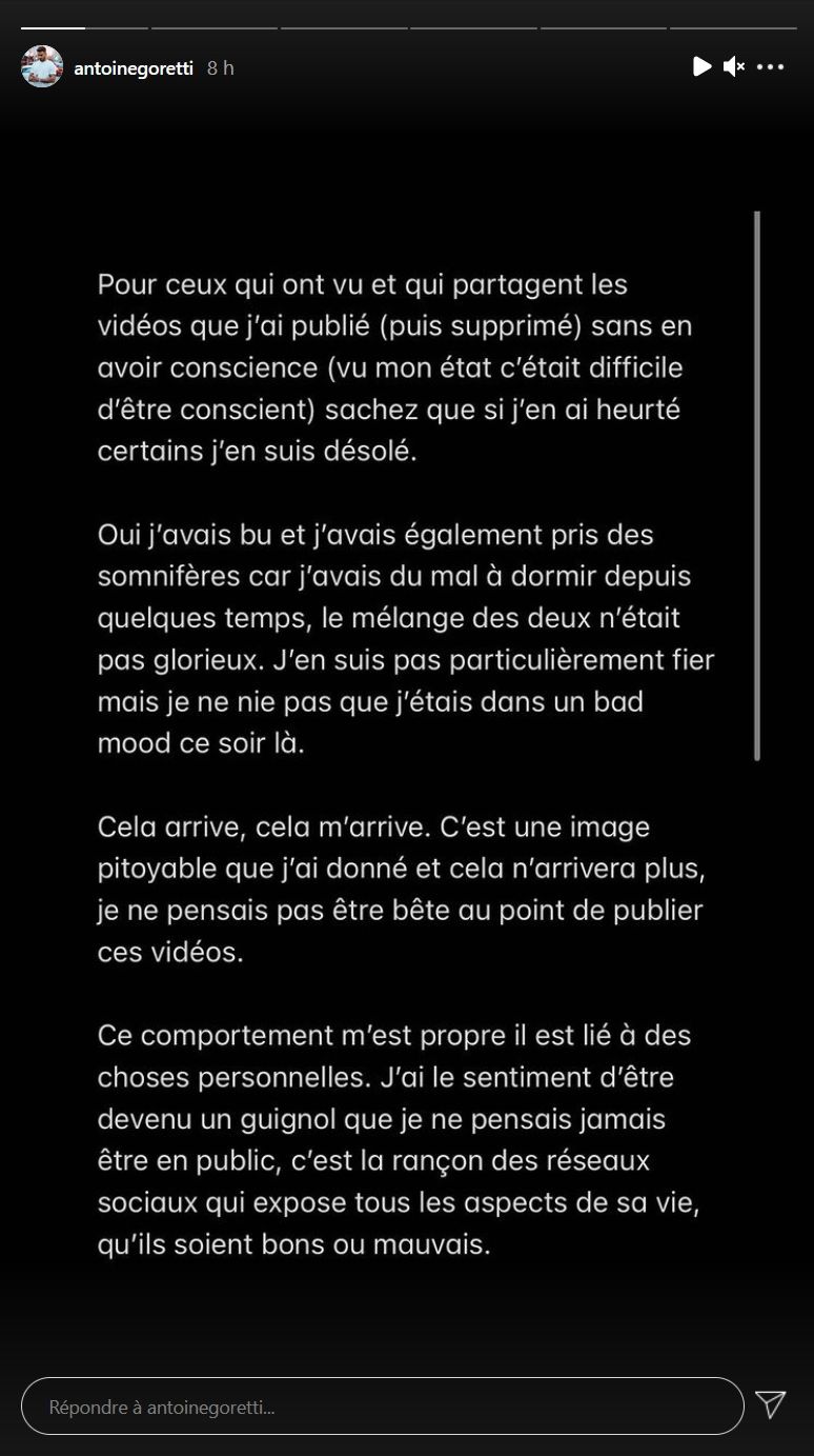 Antoine Goretti séparé de Nathanya Sion : "J’avais bu et j’avais ...