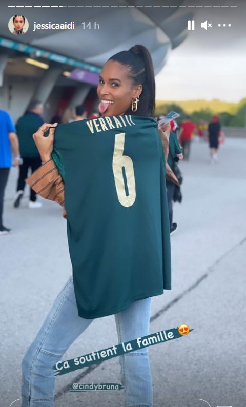Euro 2020 : Jessica Aidi aux premières loges pour soutenir son chéri ...