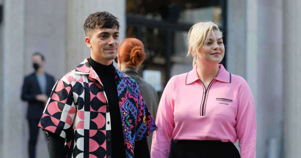 Louane : Divine au bras de son compagnon Florian Rossi lors du défilé ...