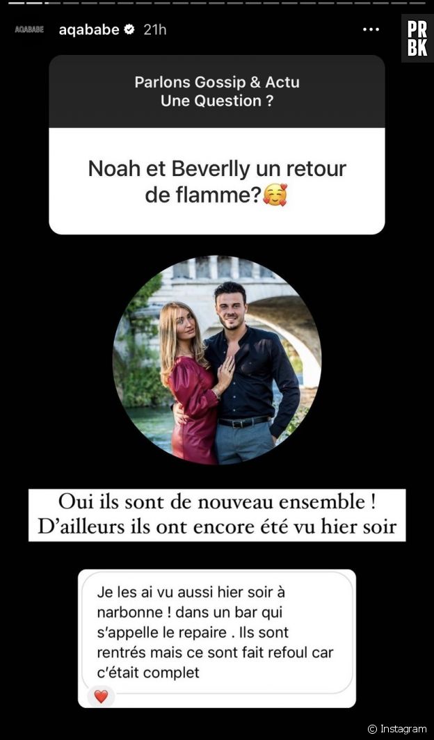 Noah et Beverly Bello : retour de flamme entre les deux candidats
