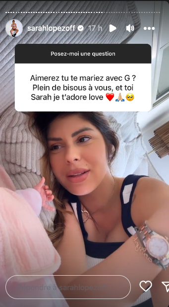 Sarah Lopez bientôt mariée ? Ce joli rêve juste après la naissance de ...