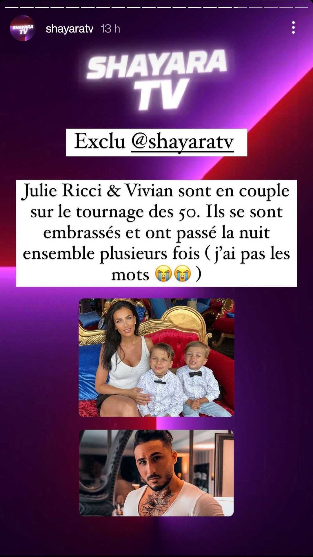 Julie Ricci et Vivian Grimigni en couple ? Ils se seraient rapprochés ...