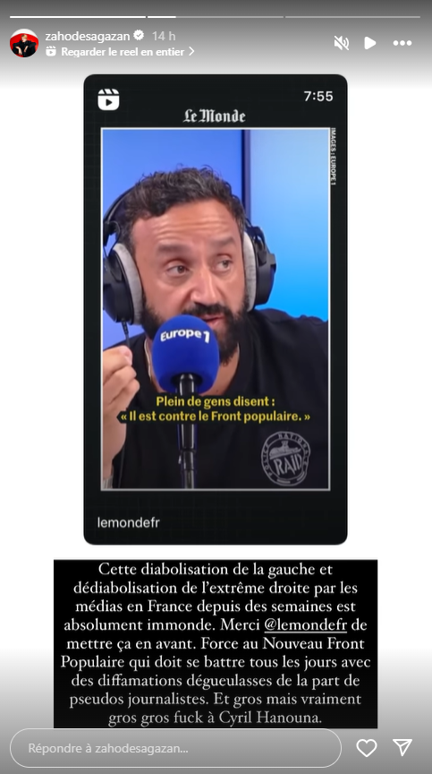 Cyril Hanouna insulté par Zaho de Sagazan : l'animateur réagit ! "Je croyais que c'était..."