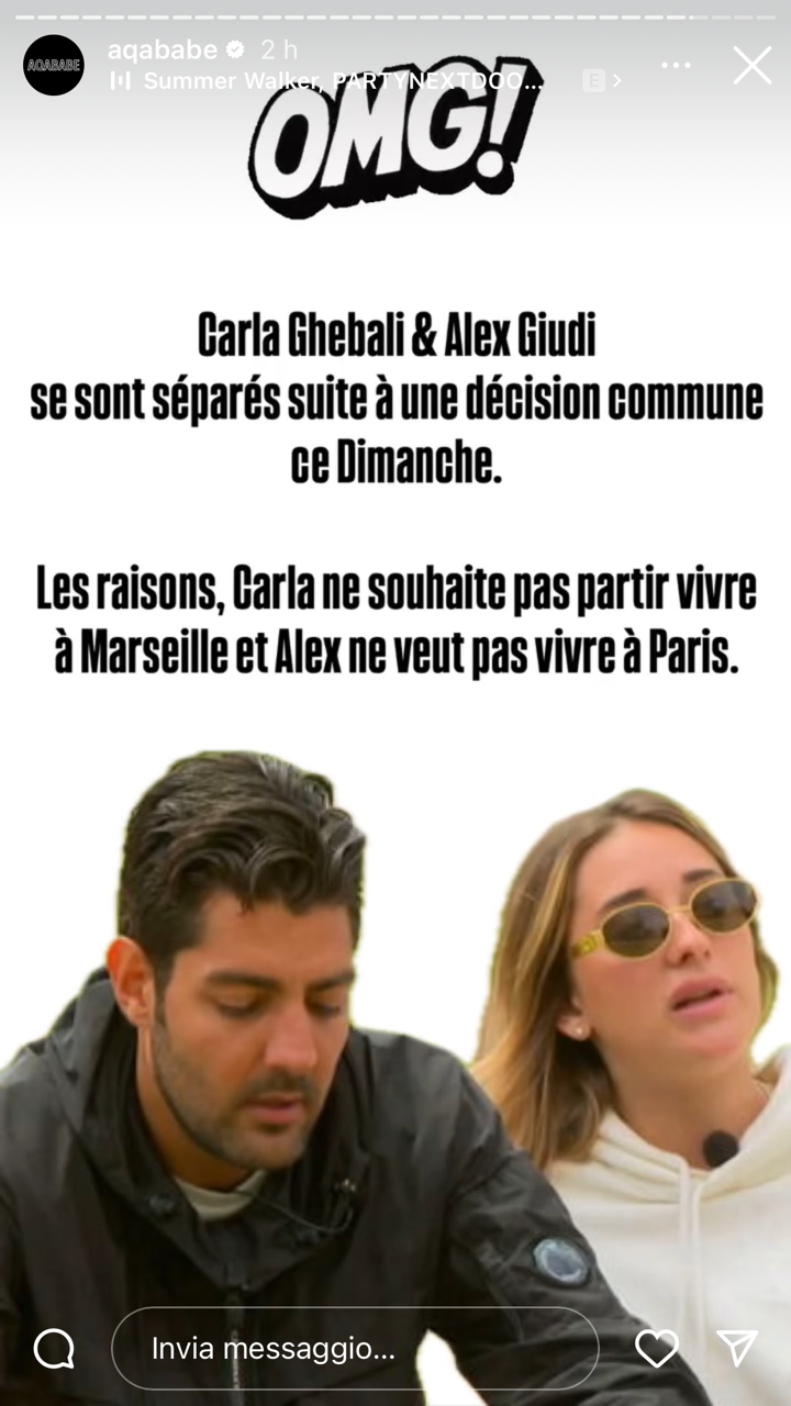 Alex Guidicelli et Carla Ghebali séparés : la raison de leur rupture ...